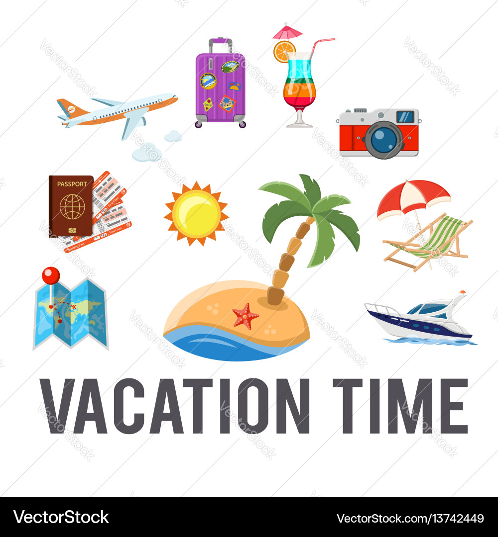 Vacation time concept Royalty Free Vector Image