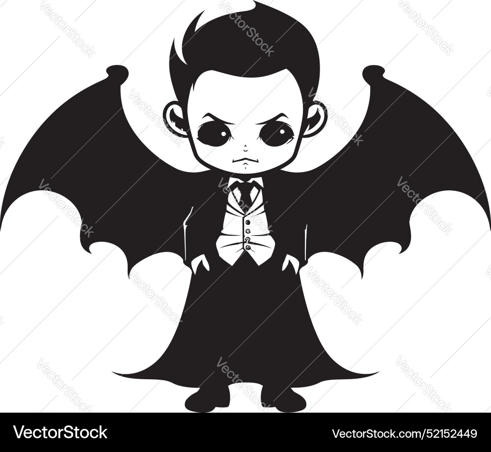 Vampire adorable dracula logo icon cute Royalty Free Vector