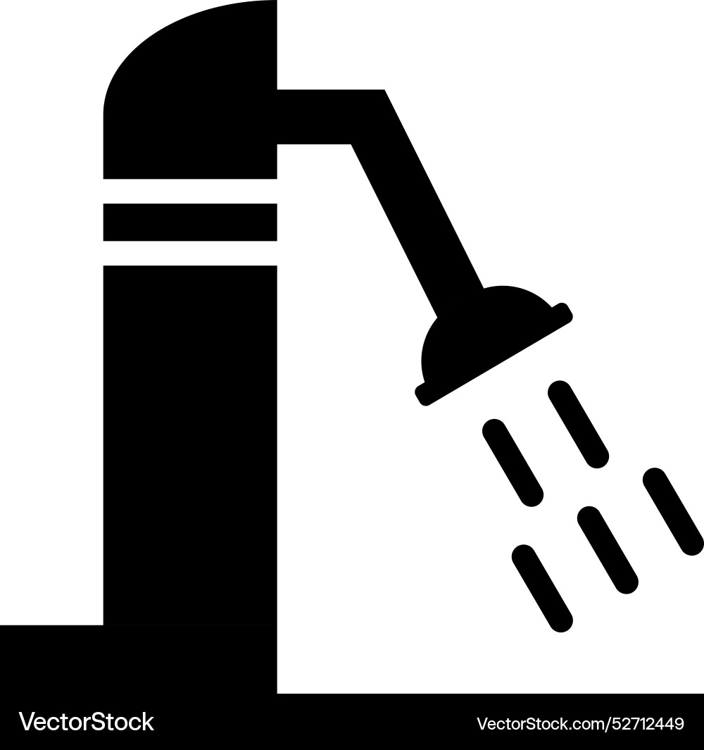 Water tap bathroom shower bath icon Royalty Free Vector