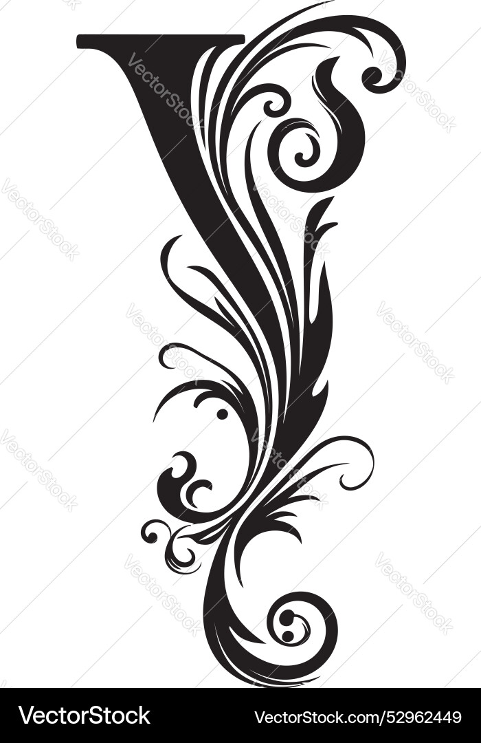 Yuletide serenade joyful letter y decor yonder Vector Image
