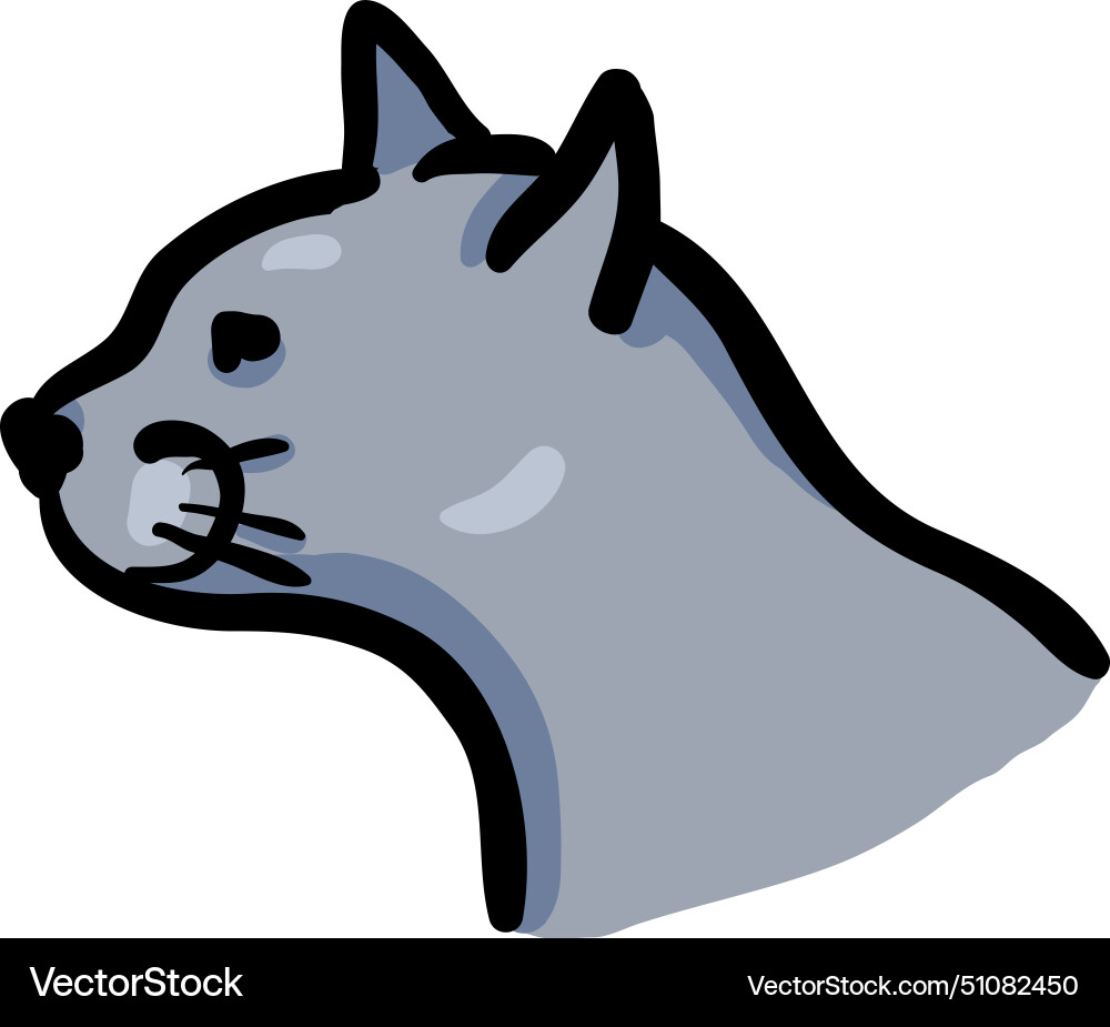 Cat - hand drawn doodle icon Royalty Free Vector Image
