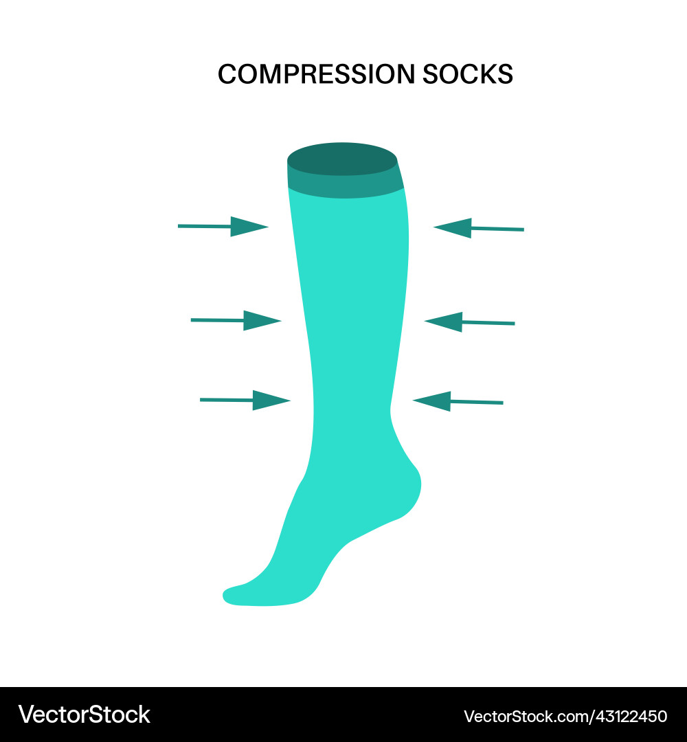 Compression Stockings - Medical Concept Royalty Free Vector