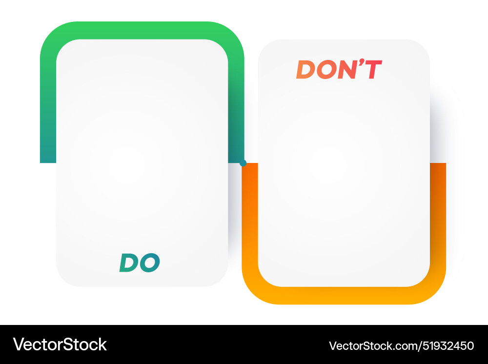Do and dont infographic template Royalty Free Vector Image