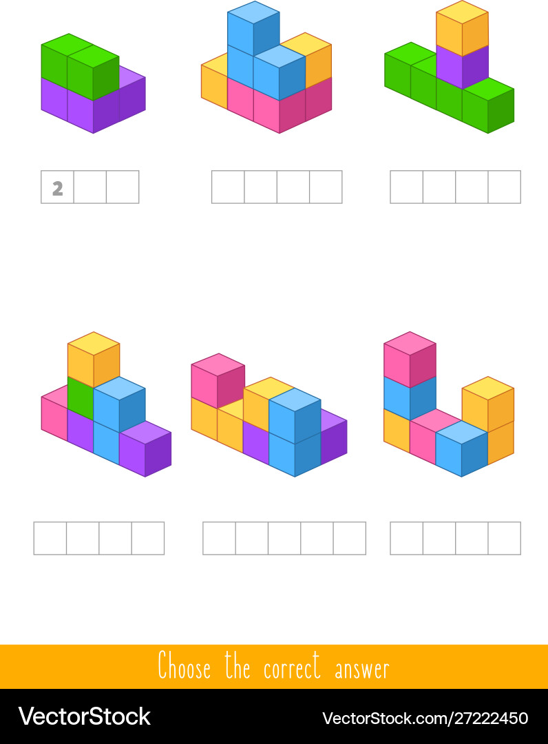 Educational game for kids find correct answer Vector Image