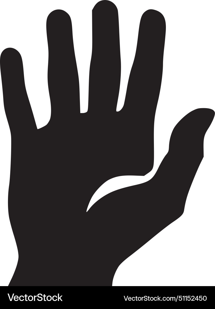 Hand - black and white Royalty Free Vector Image
