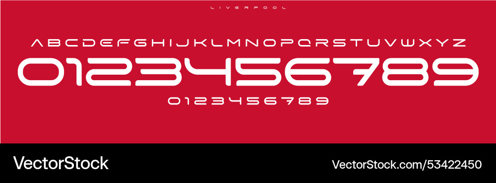 Minimalist rounded sans serif font sleek Vector Image