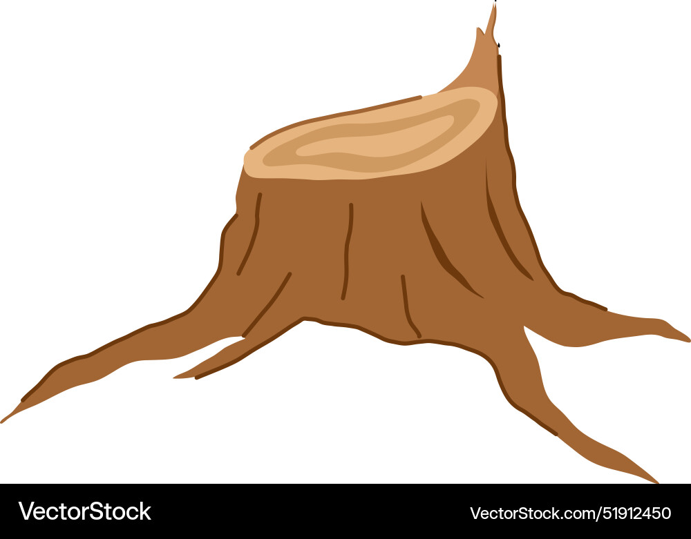 Trunk stump cartoon Royalty Free Vector Image - VectorStock
