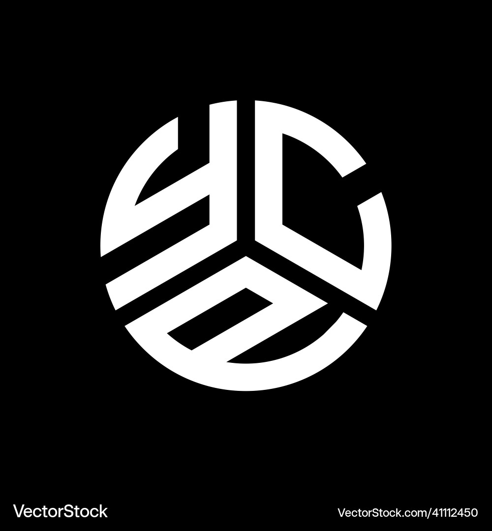 Ycp letter logo design on black background Vector Image