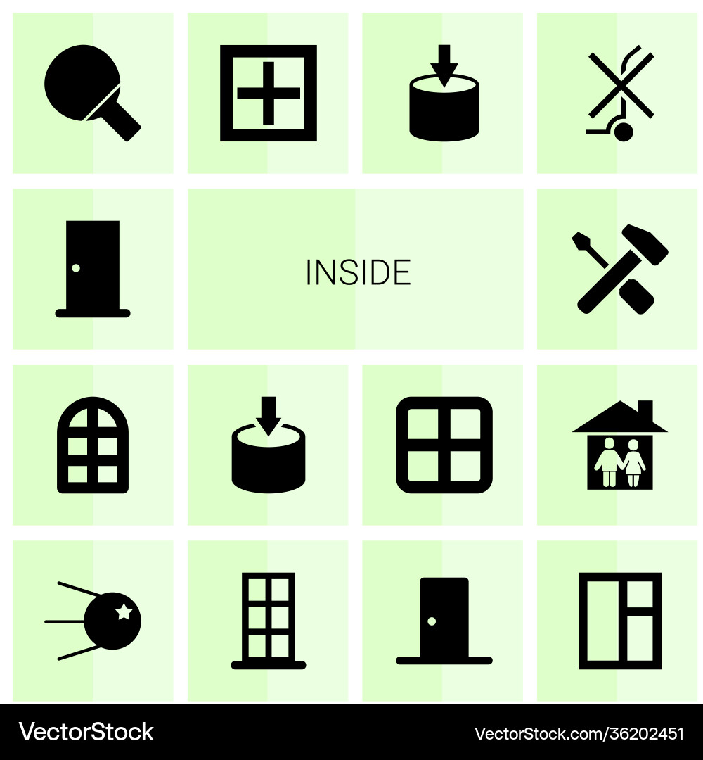 14 inside icons Royalty Free Vector Image - VectorStock