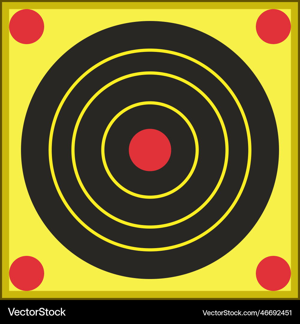 Aim shooting target cartoon Royalty Free Vector Image