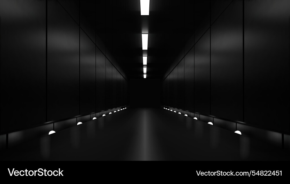 Black background 3d dark room abstract garage Vector Image