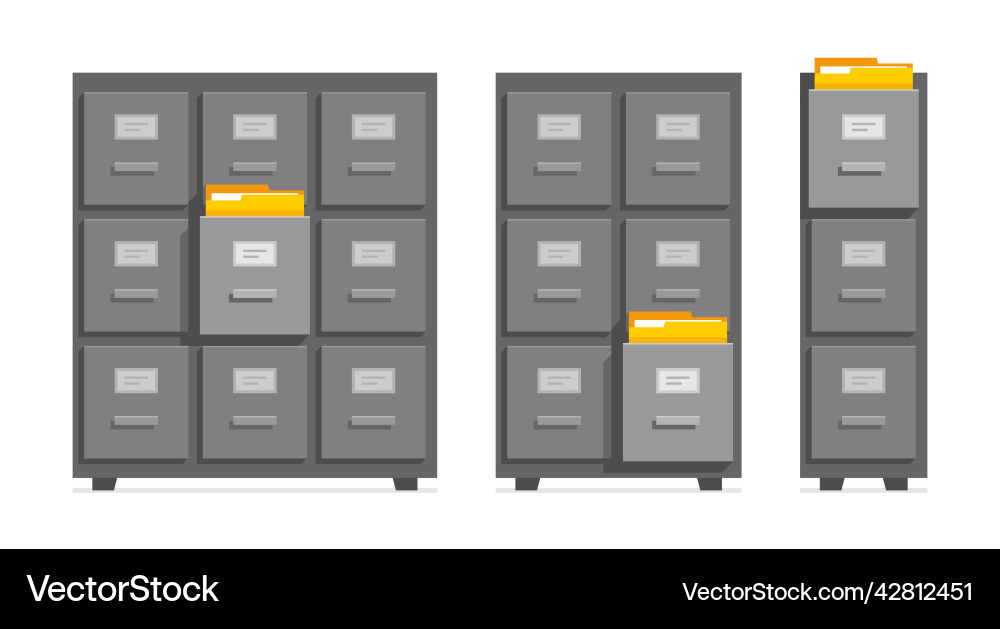 Filing cabinets Royalty Free Vector Image - VectorStock