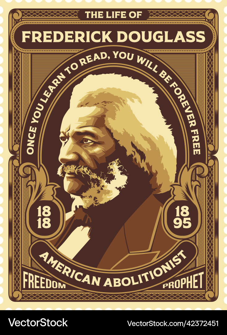 Frederick douglass Royalty Free Vector Image - VectorStock