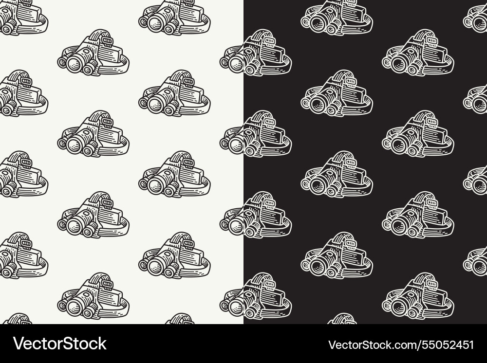 Led headlight strap seamless pattern backgrounds Vector Image