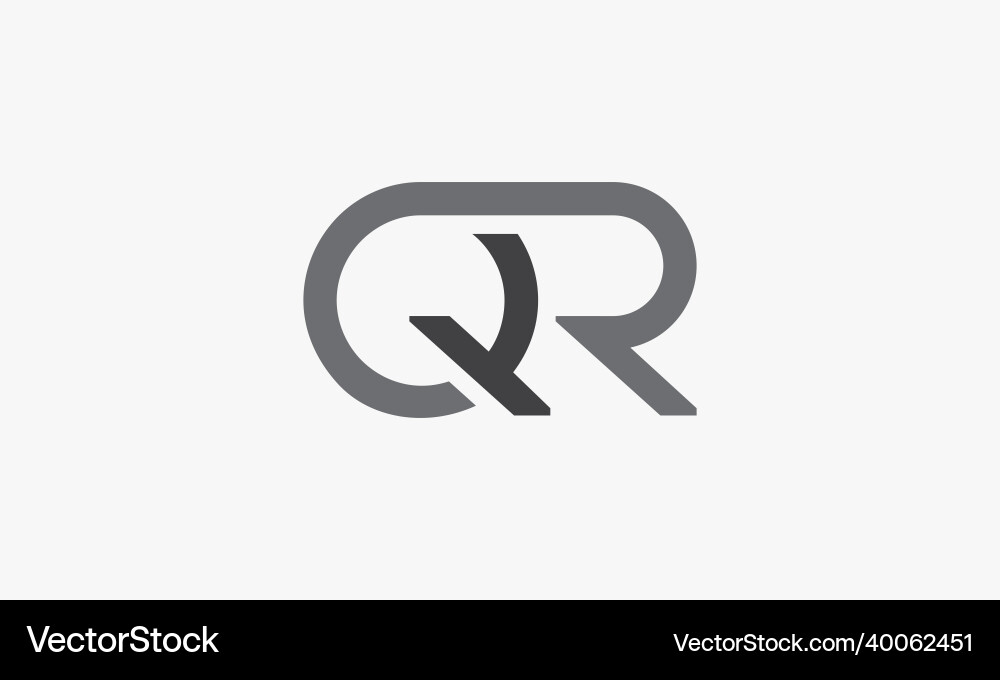 Letter qr logo isolated on white background Vector Image