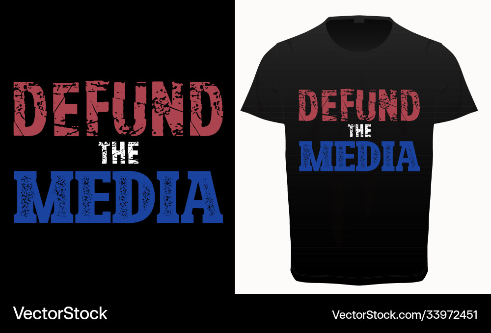 Media & Politics Typography Royalty Free Vector Image