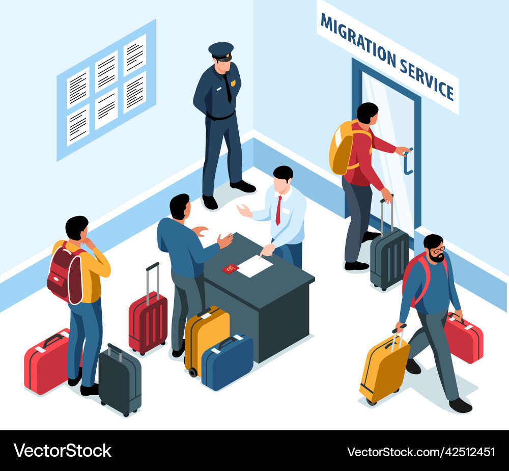 Migrant workers Royalty Free Vector Image - VectorStock