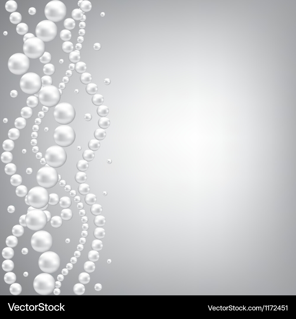 Pearl border Royalty Free Vector Image - VectorStock