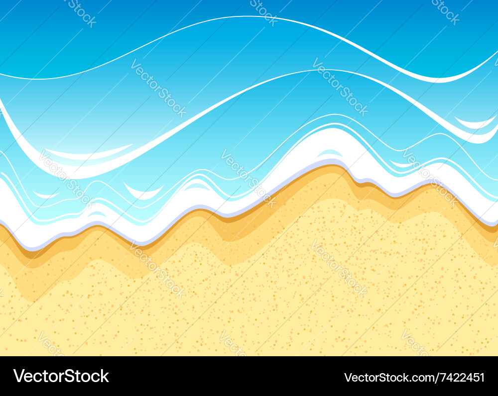 Sea beach Royalty Free Vector Image - VectorStock