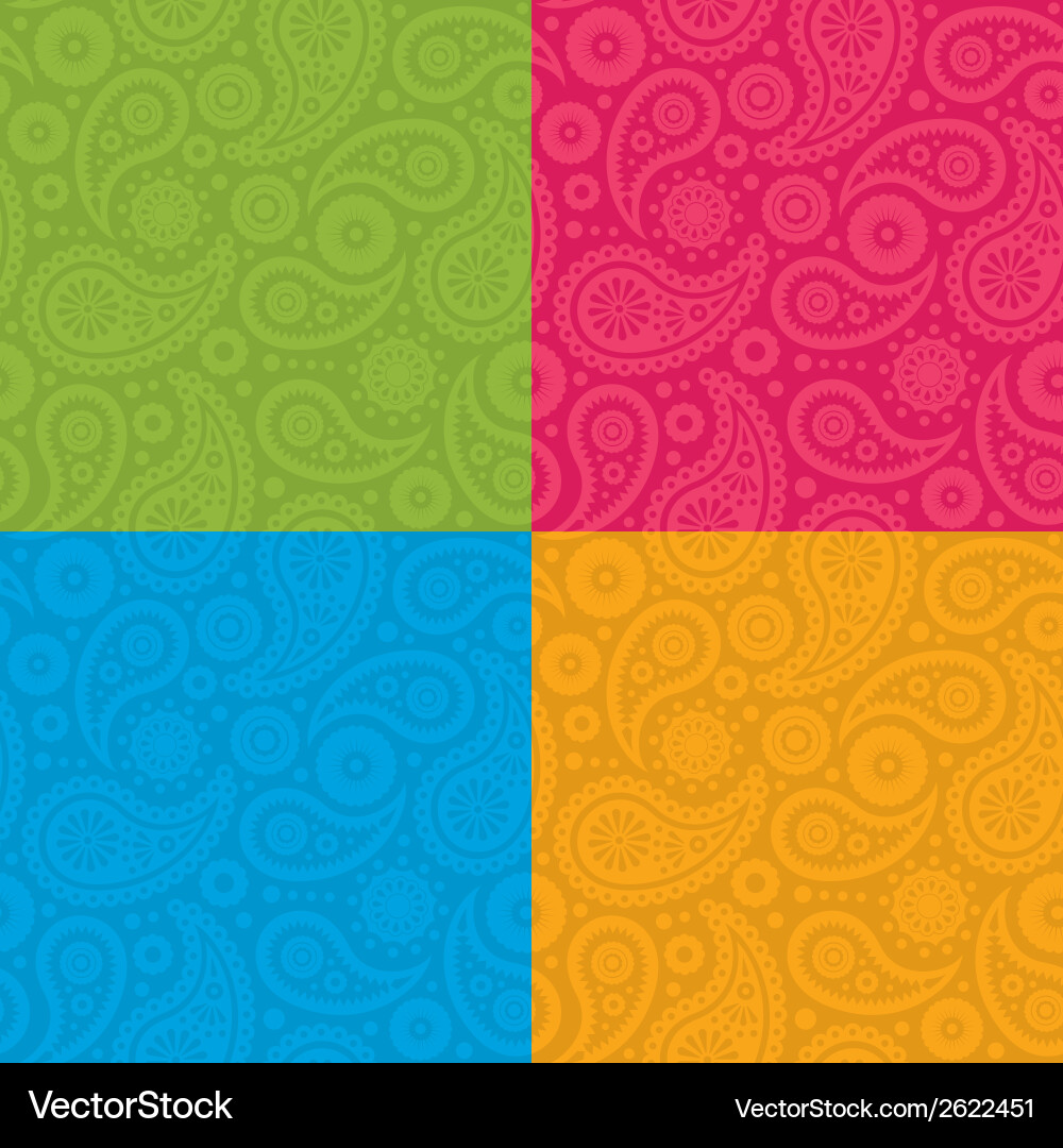 Vibrant Paisley Pattern Royalty Free Vector Image