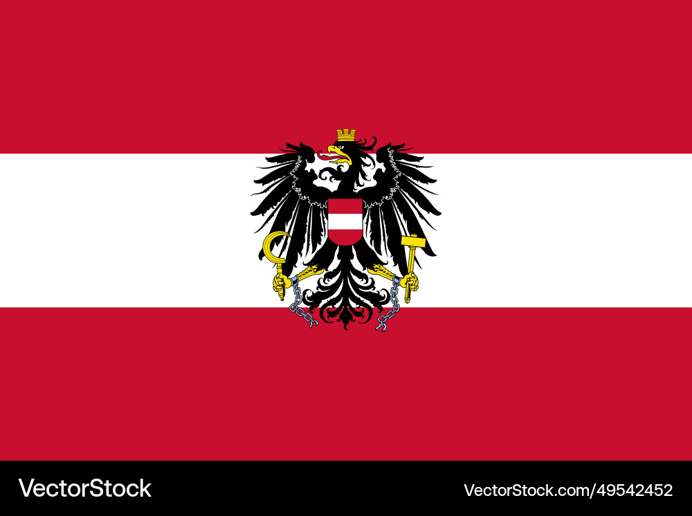 Austrian state flag Royalty Free Vector Image - VectorStock