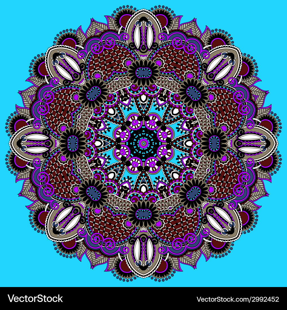 Circle lace ornament round ornamental geometric Vector Image