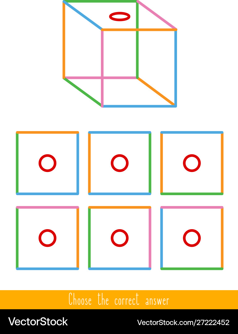 Educational game for kids find correct answer Vector Image