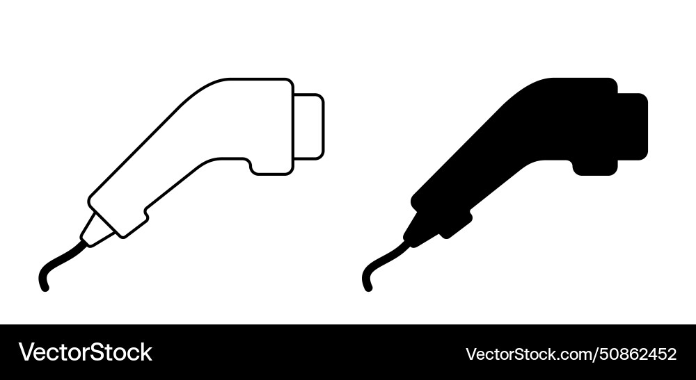 Ev charger connector vehicle plugs and sockets Vector Image