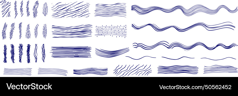 Hand drawn decorative lines and designs sketch Vector Image