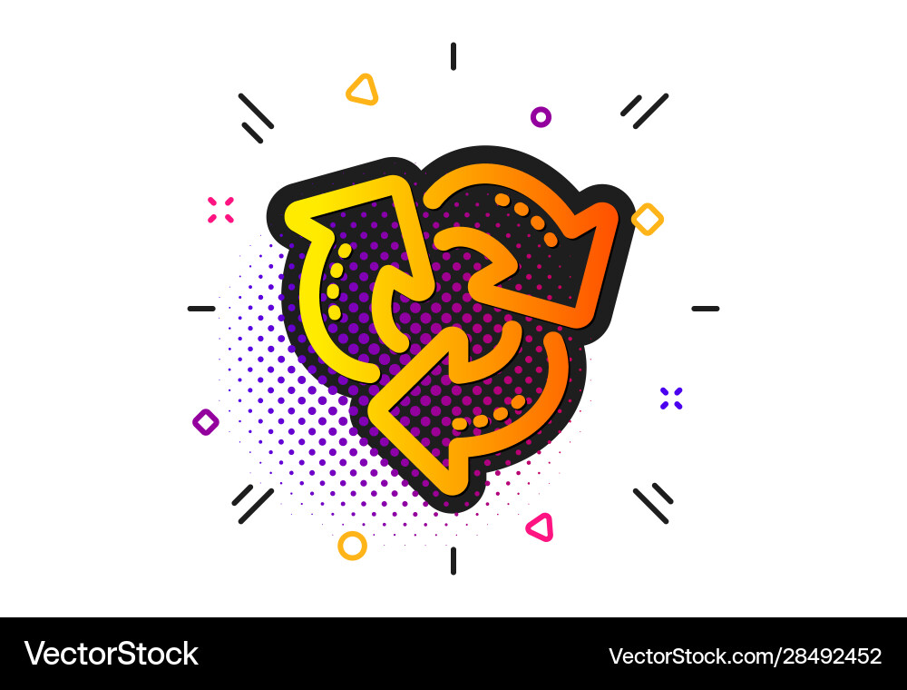 Recycle arrow icon recycling waste Royalty Free Vector Image