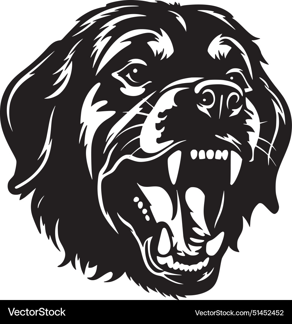 Rottweiler dog - minimalist and flat logo Vector Image