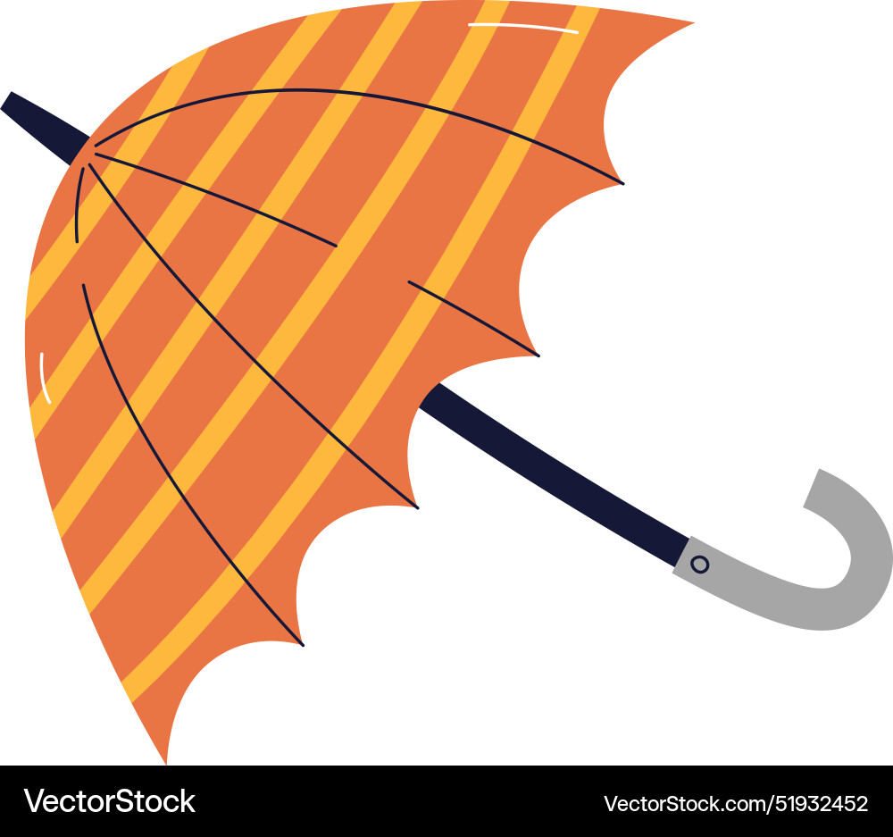 Umbrella with lines pattern Royalty Free Vector Image