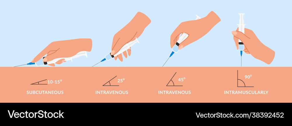 Vaccine Injection Guide - Types & Techniques Vector Image