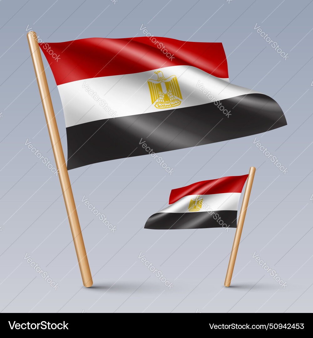 Egypt flags Royalty Free Vector Image - VectorStock