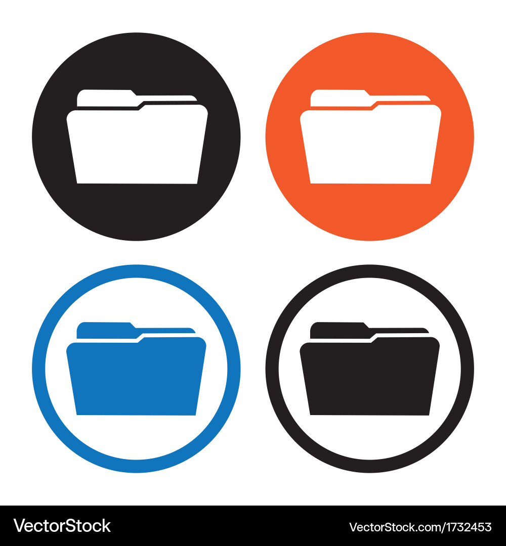 Ordner Icons Lizenzfreies Vektorbild - VectorStock