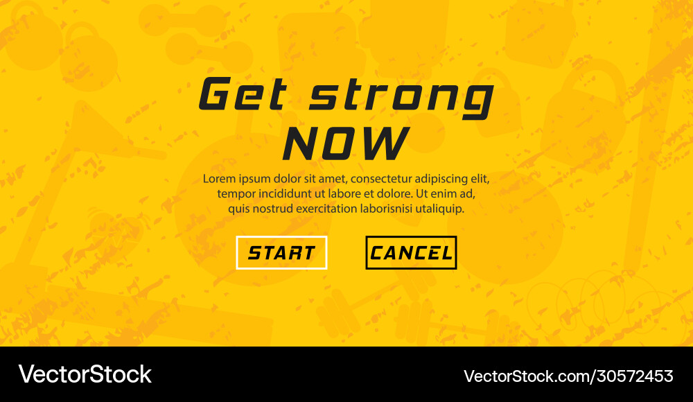 Get strong now Royalty Free Vector Image - VectorStock