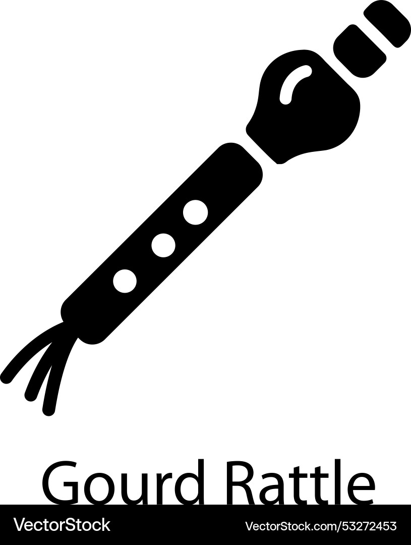 Gourd rattle Royalty Free Vector Image - VectorStock