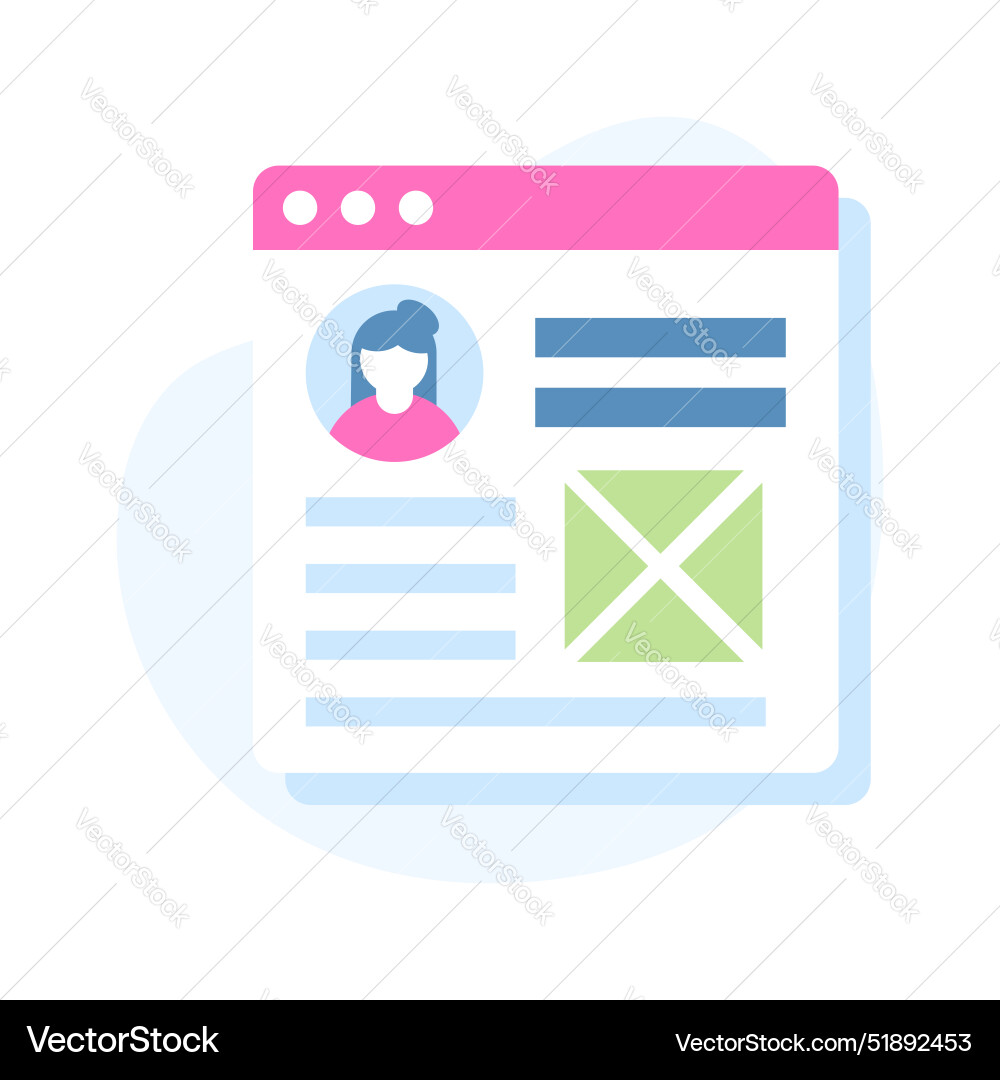 Have an eye on this creative icon of user biodata Vector Image