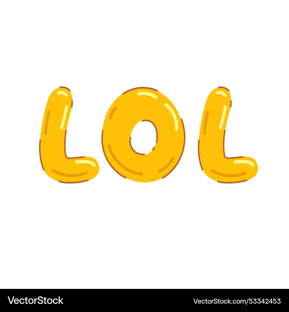 Lol text message word Royalty Free Vector Image