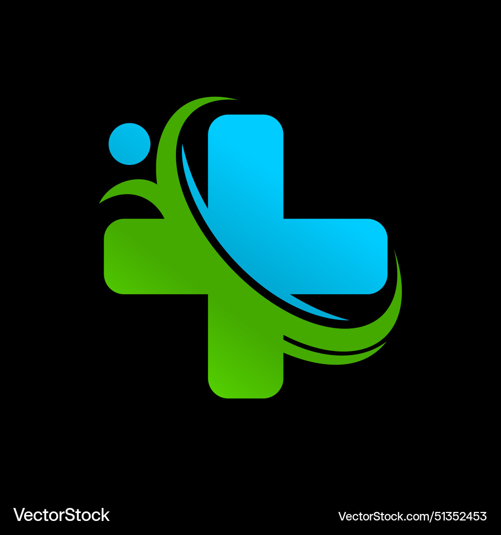 Medical nature logo design Royalty Free Vector Image