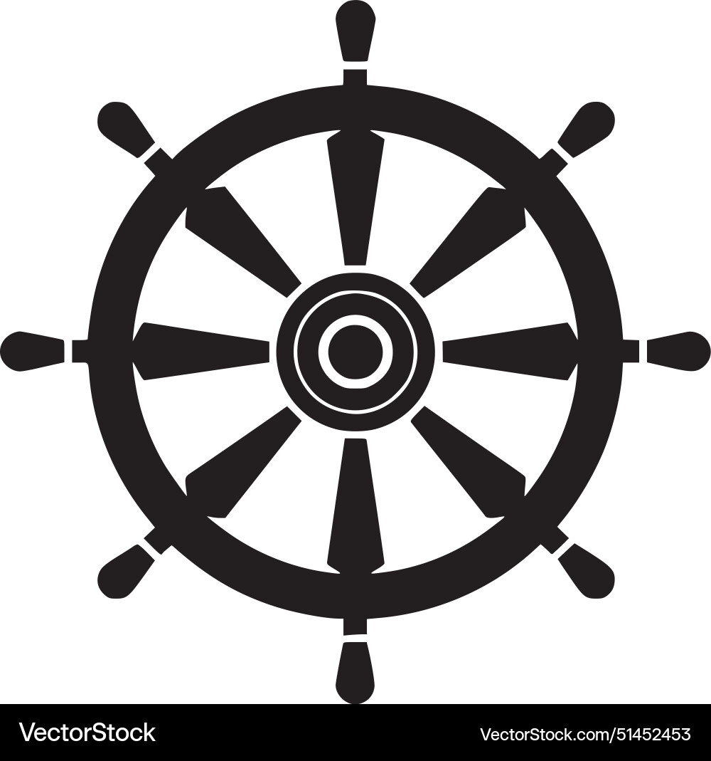 Rudder - minimalist and flat logo Royalty Free Vector Image