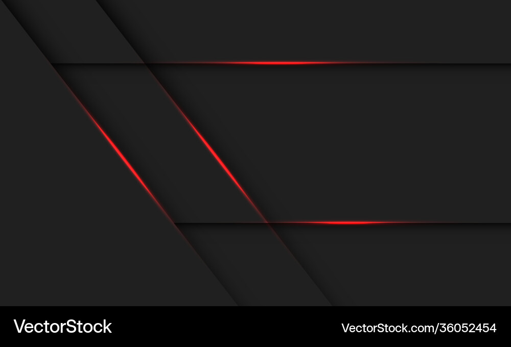 Abstract red light line shadow on dark grey Vector Image