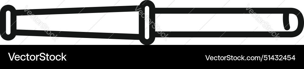 Black and white police baton icon Royalty Free Vector Image