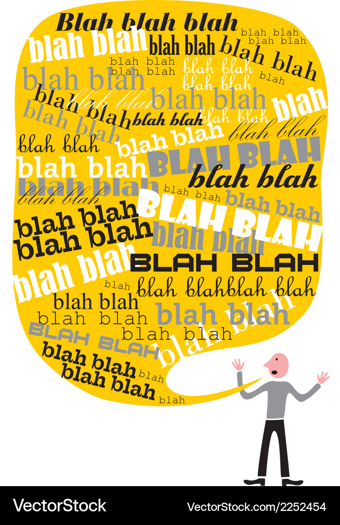 Blah talk Royalty Free Vector Image - VectorStock