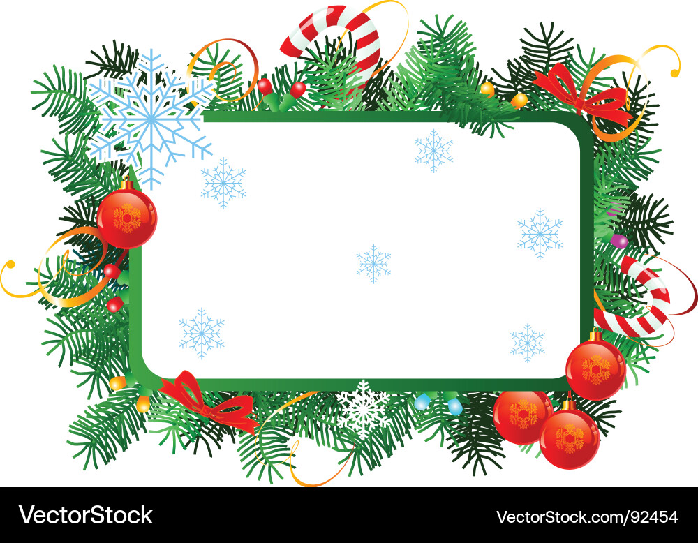 Christmas frame Royalty Free Vector Image - VectorStock