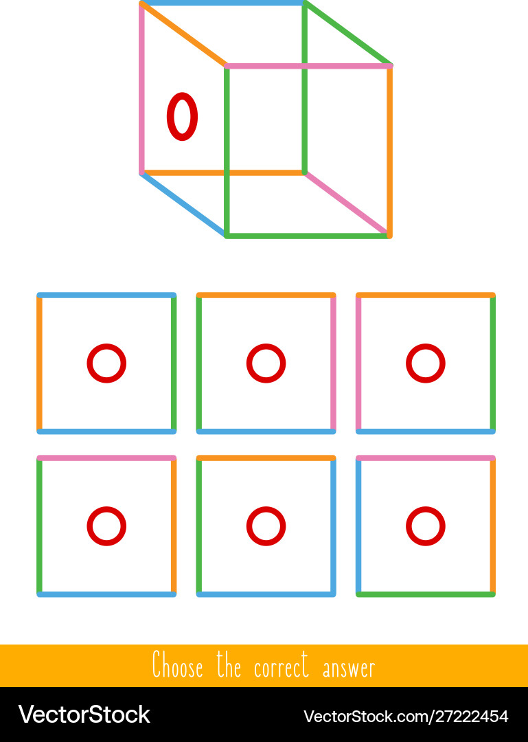 Educational game for kids find correct answer Vector Image