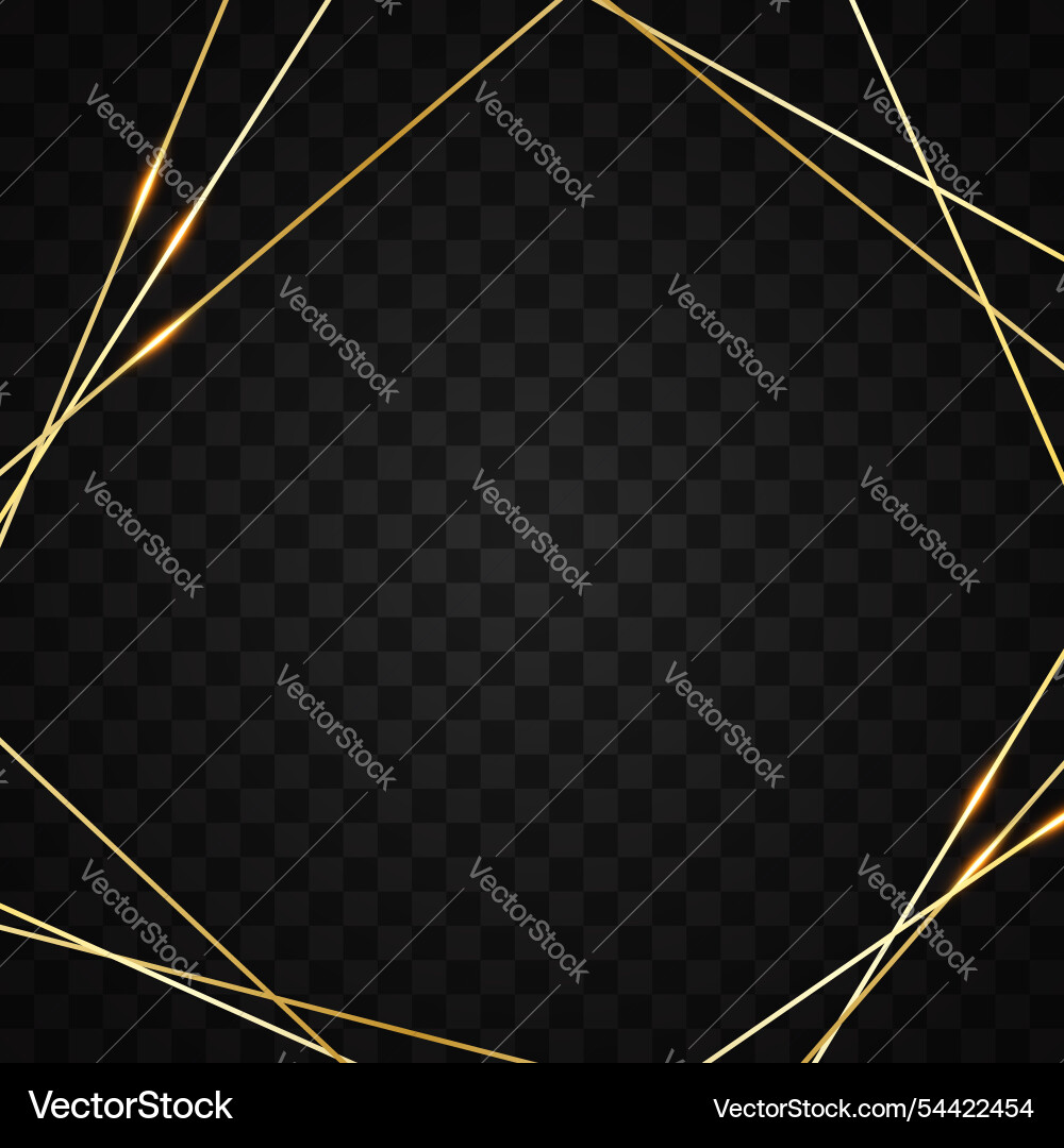 Elegant gold line frame design Royalty Free Vector Image