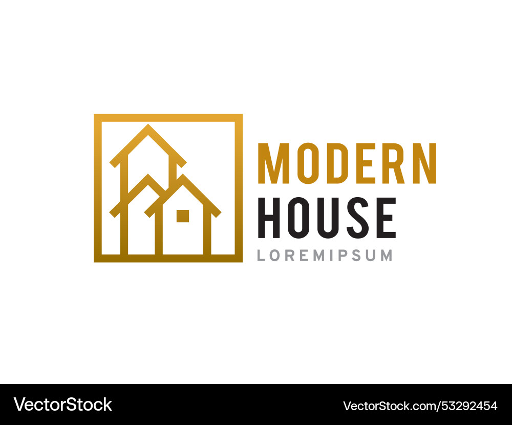 House logo symbol or icon template Royalty Free Vector Image