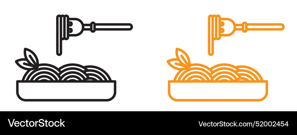 Italian pasta icon for culinary delights Vector Image