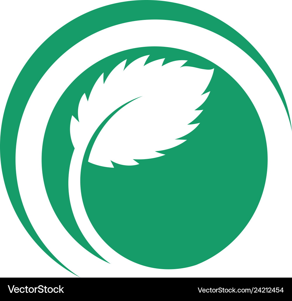 Mint leaves flat icon Royalty Free Vector Image